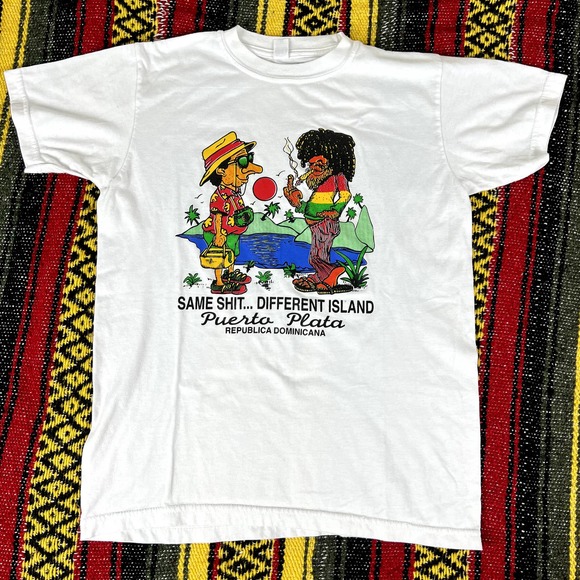 no tag | Shirts | Y2k Dominican Republic Funny Weed T Shirt White Xl ...